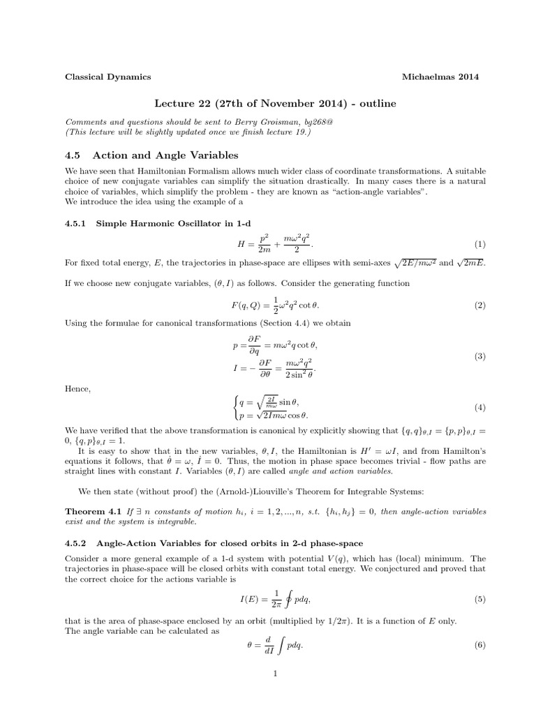 Lecture 22 | PDF | Orbit | Mathematics