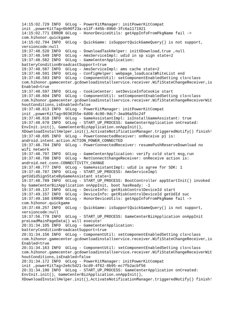 GameCenter Log Analysis | PDF