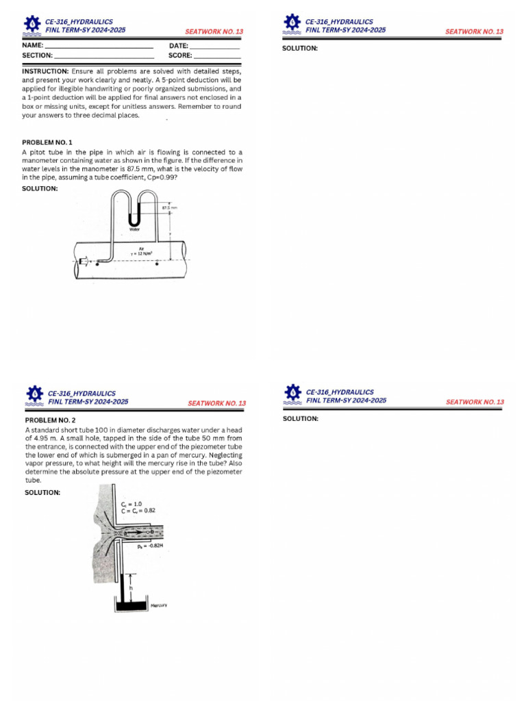 Hydraulics | PDF
