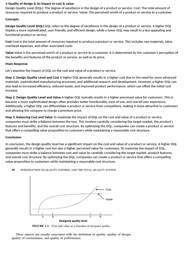 Quality Notes | PDF | Value (Economics) | Customer Satisfaction