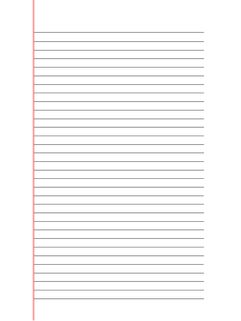 Plantilla para Escribir Recto de Lineas en Folio Con Margen Doble | PDF