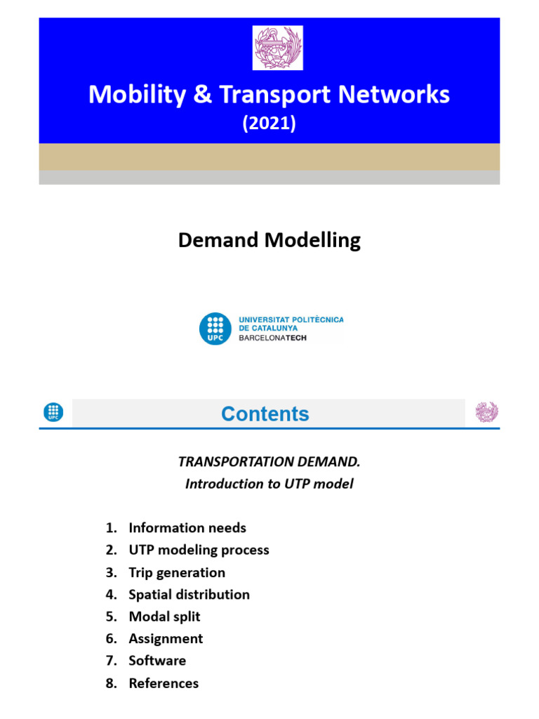 Demand Modelling | PDF | Transport | Sampling (Statistics)