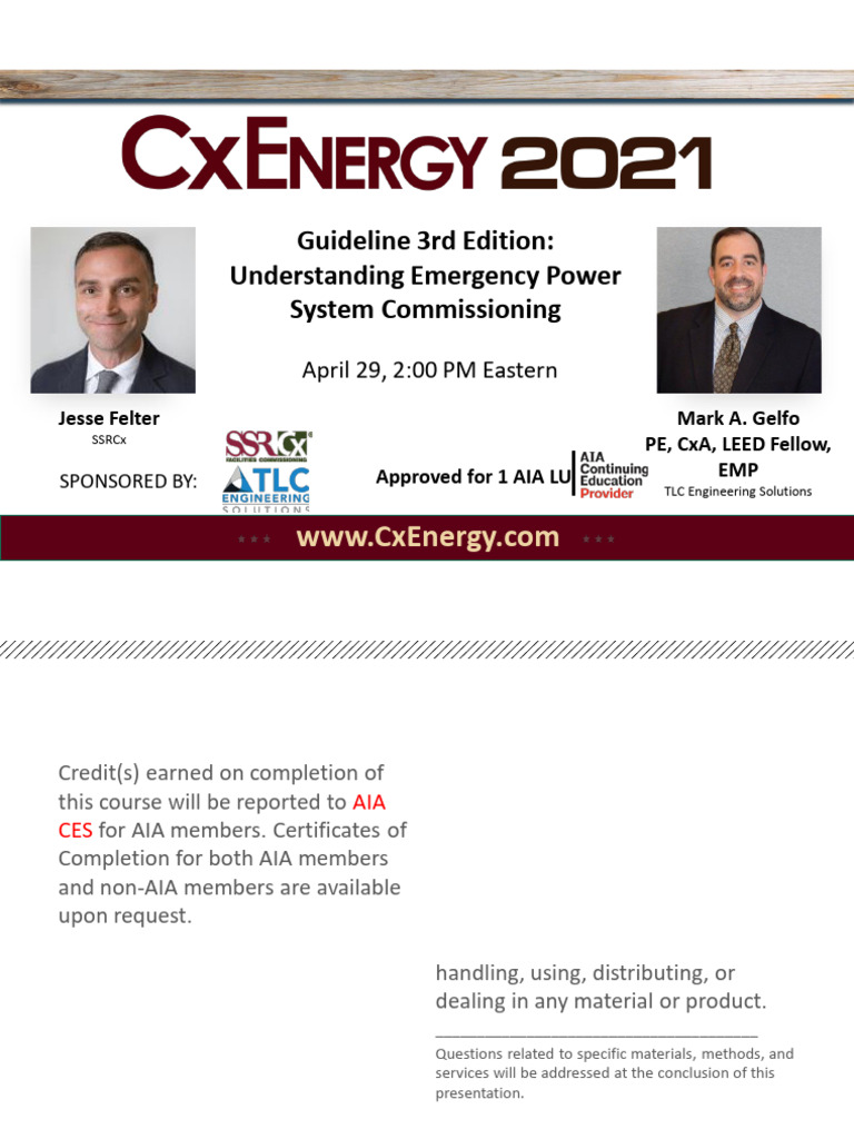 Guideline 3rd Edition, Understanding Emergency Power System CX | PDF | Manufactured Goods ...