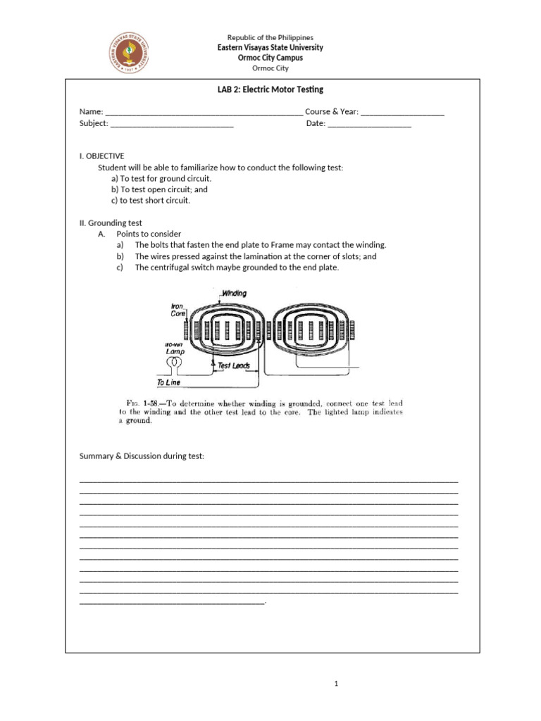 Lab 2 | PDF | Electric Motor | Switch