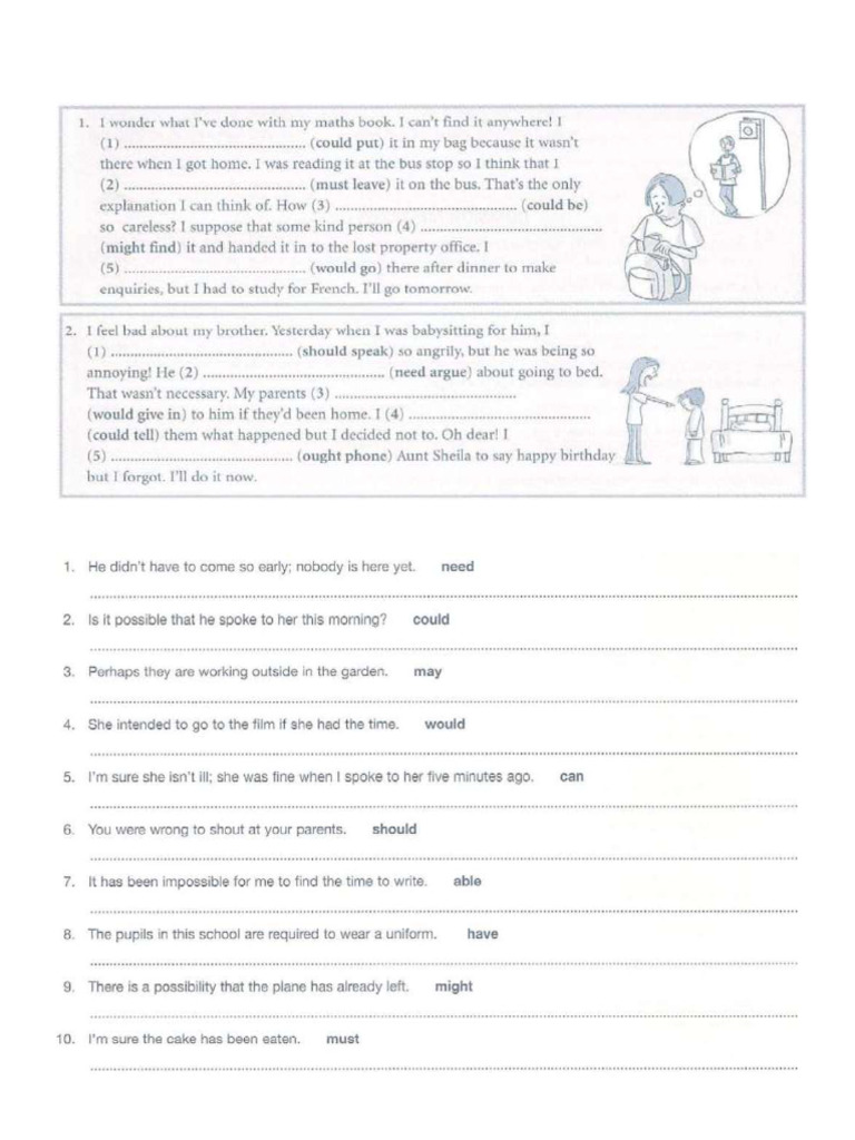 Modals Exercises | PDF