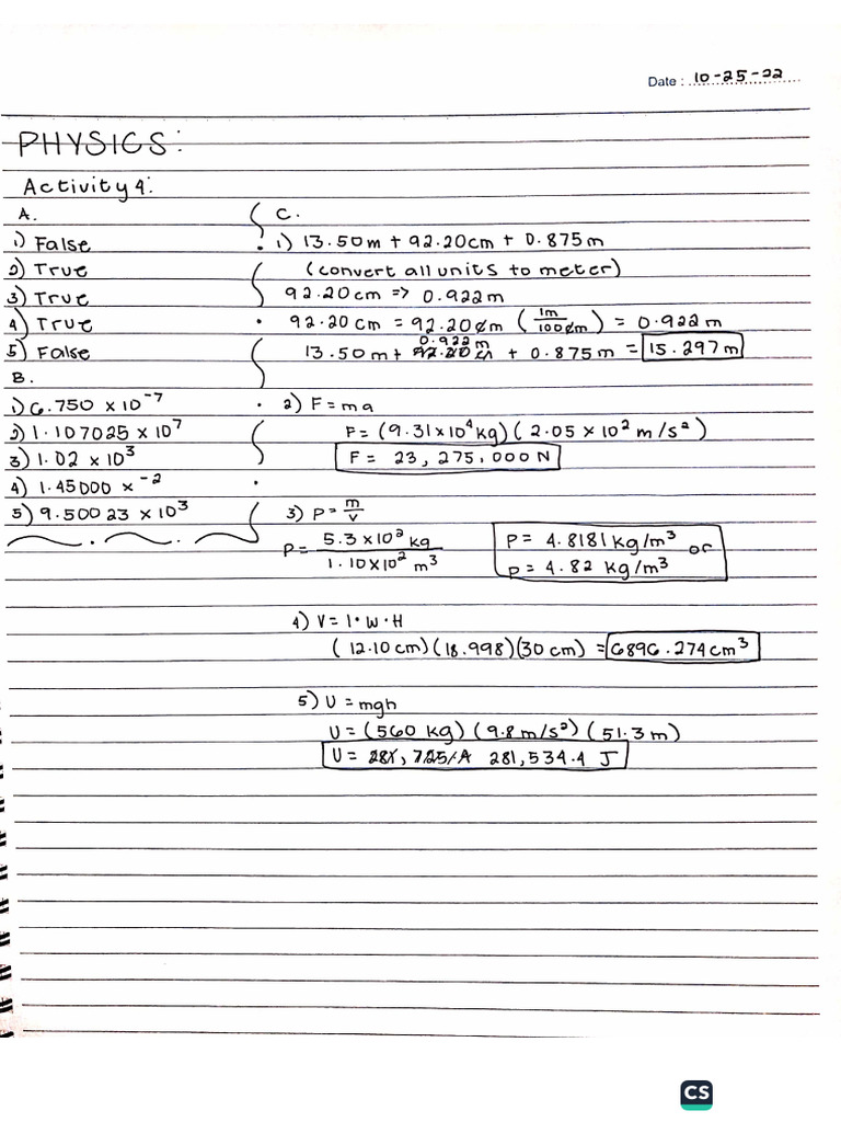 JUAN - ACTIVITY 4 Physical Quantities and Measurements | PDF
