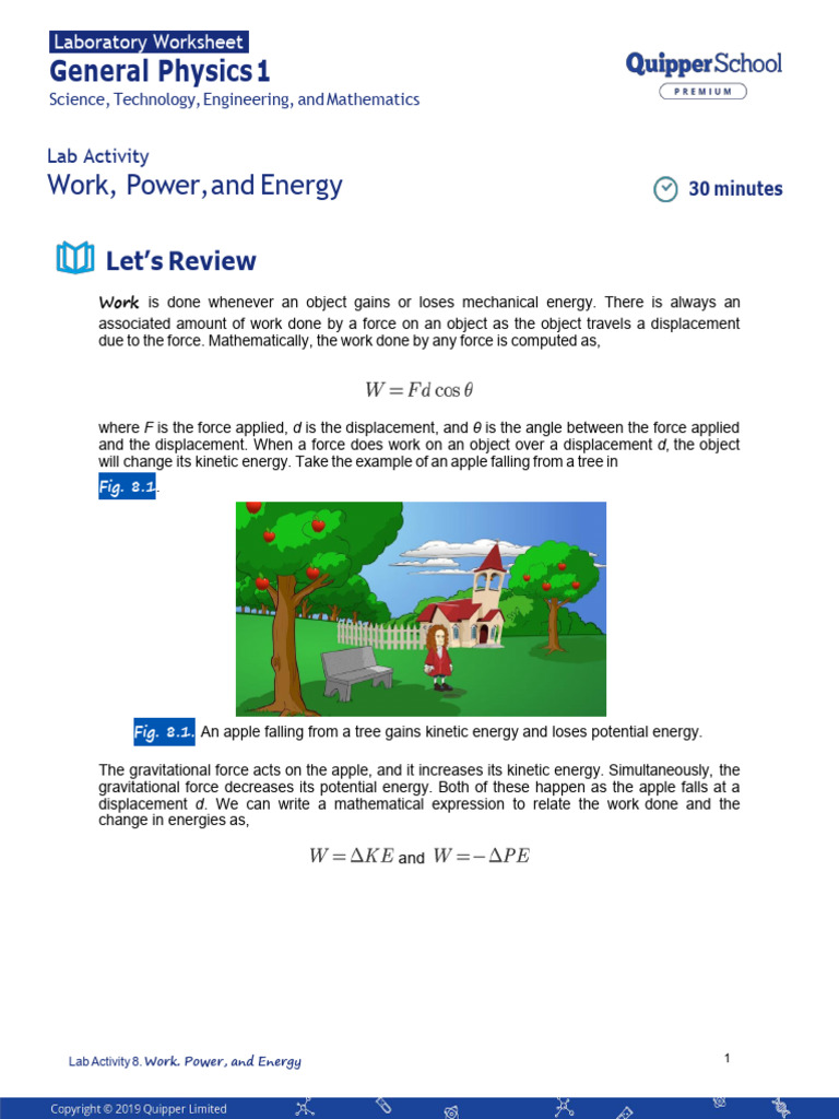 Patalinghug, Juan, Admain, Ruiz - GP1 ACT 13 Lab Activity - Work, Power, and Energy | PDF ...