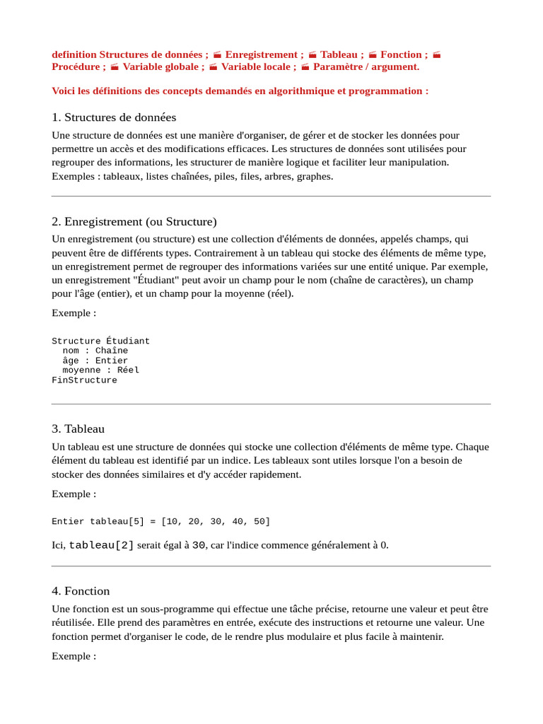 Cours L3-10 | PDF | Programmation informatique | Algorithmes et ...