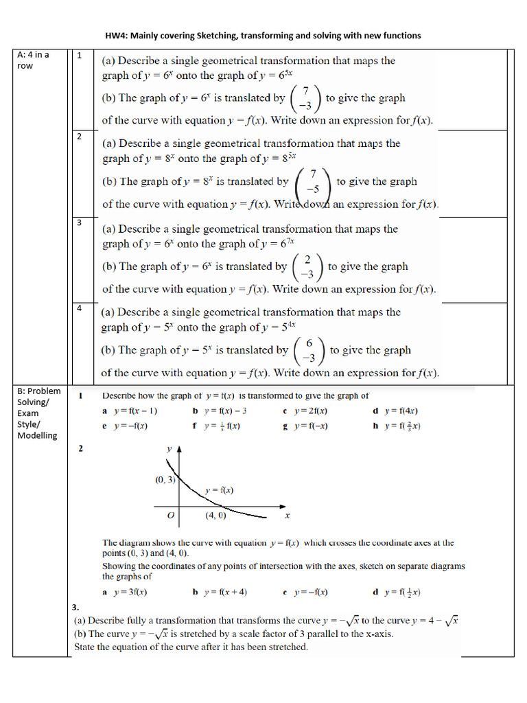 HW04 Sketching, Transforming and Solving With New Function | PDF ... HW04 Sketching, Transforming and Solving With New Function | PDF ...