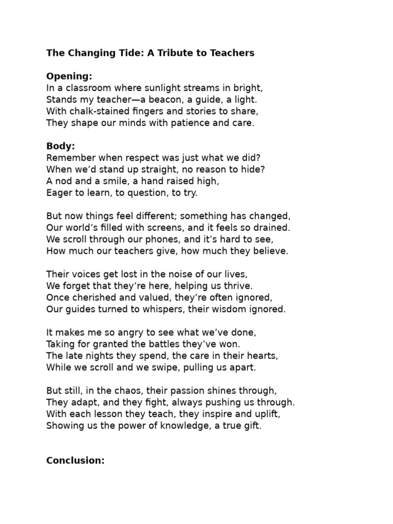 The Changing Tide | PDF