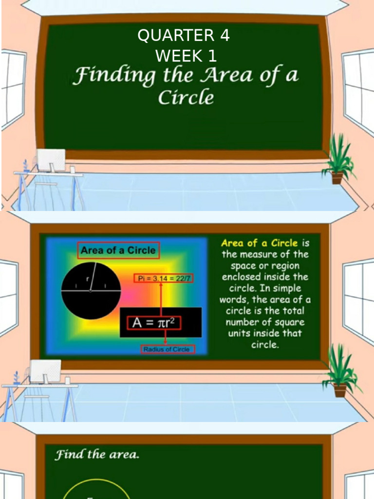 q4-Math5-Finding The Area of A Circle | PDF