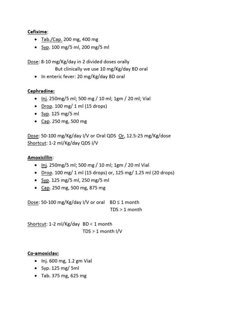 Exclusive Education Aid (01790-759135) : Cefixime | PDF | Medical Treatments | World Health ...