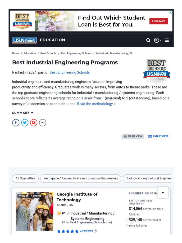 Best Industrial - Manufacturing - Systems Engineering Programs in America | PDF | Engineering ...