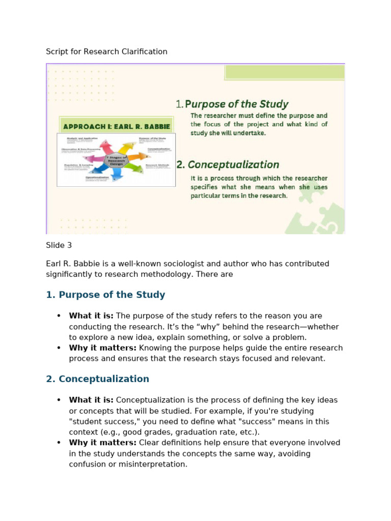 Script in Research - Clarification | PDF | Methodology | Quantitative ...