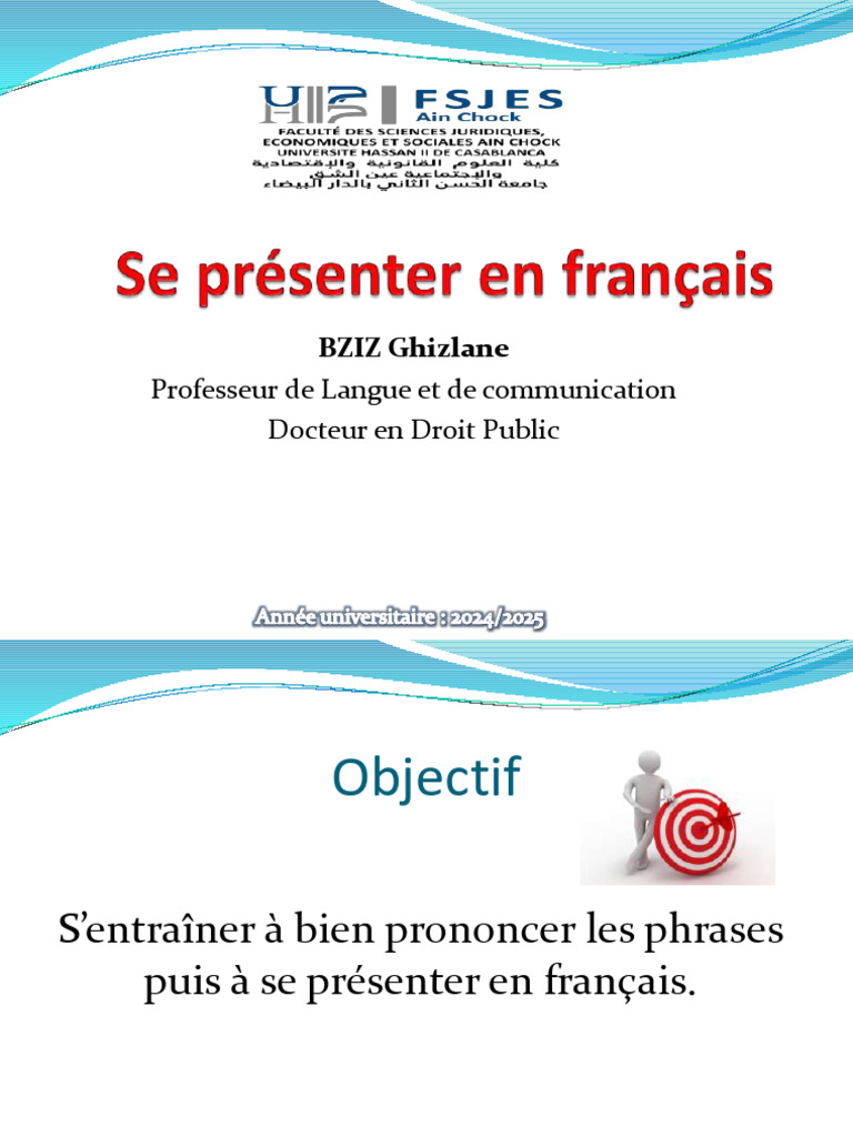 Se présenter en français : Guide pratique | PDF