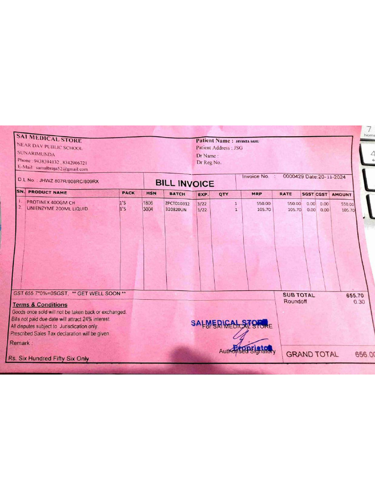 JAYANTA SAHU Under Weight Bill | PDF