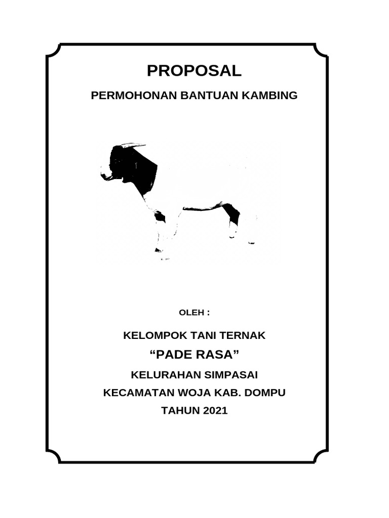 Proposal Ternak Kambing | PDF
