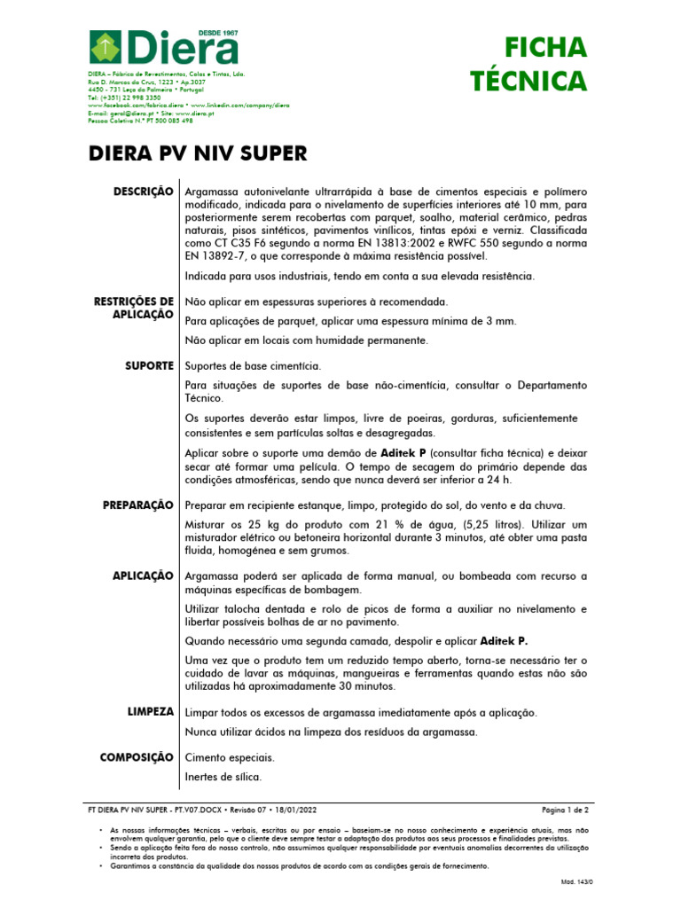 FT - Diera - PV Niv Super | PDF
