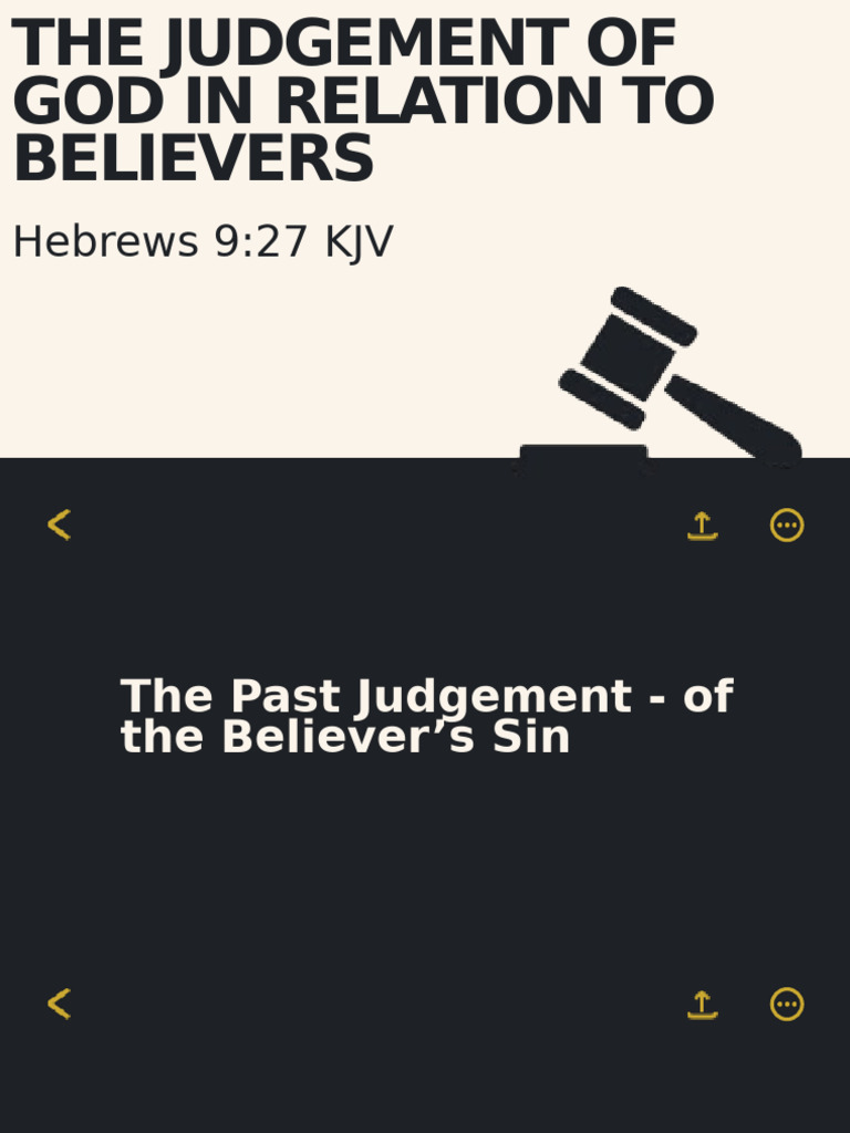 Understanding God's Judgment for Believers | PDF