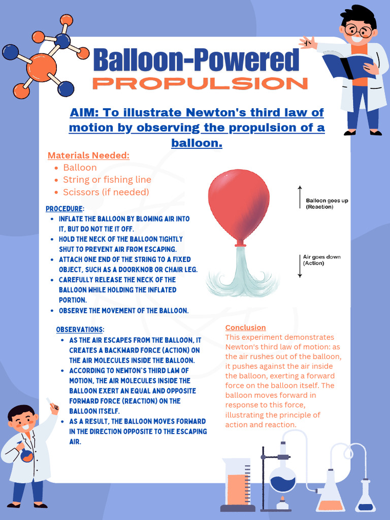 Blue Illustration Experiment Blank Paper A4 Document Page Border | PDF