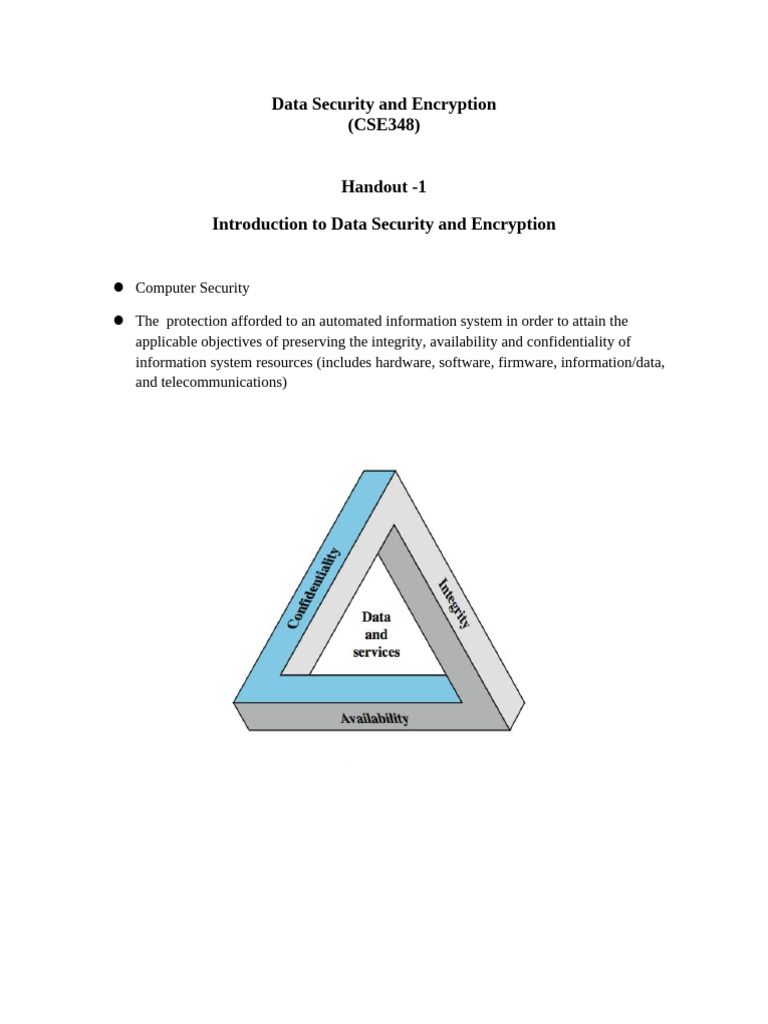 Lecture 1 Handout | PDF | Information Security | Information