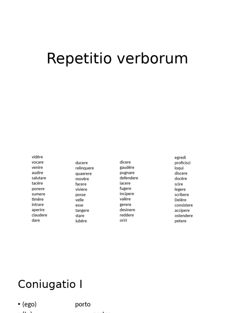 Repetitio Verborum | PDF