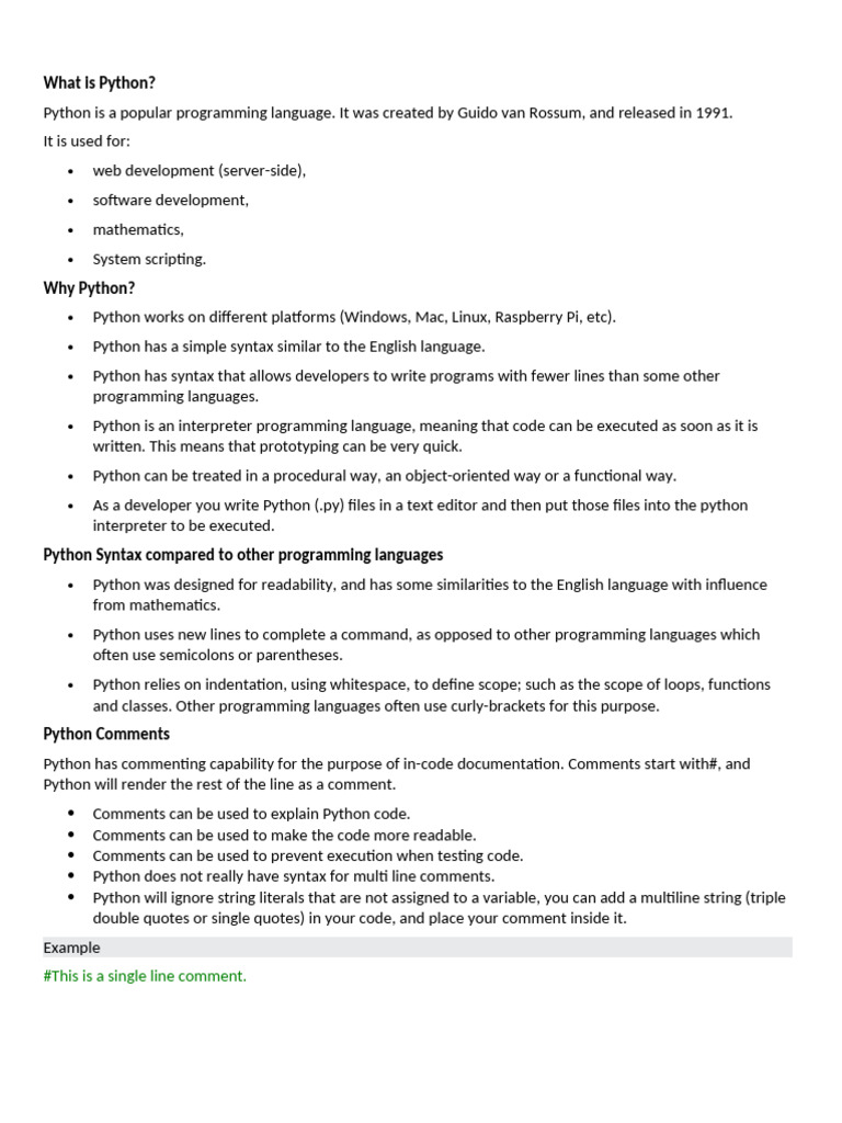 Python | PDF | Data Type | Integer (Computer Science) Python | PDF | Data Type | Integer (Computer Science)
