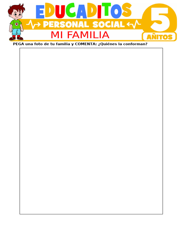 Actividades sobre mi familia para niños | PDF