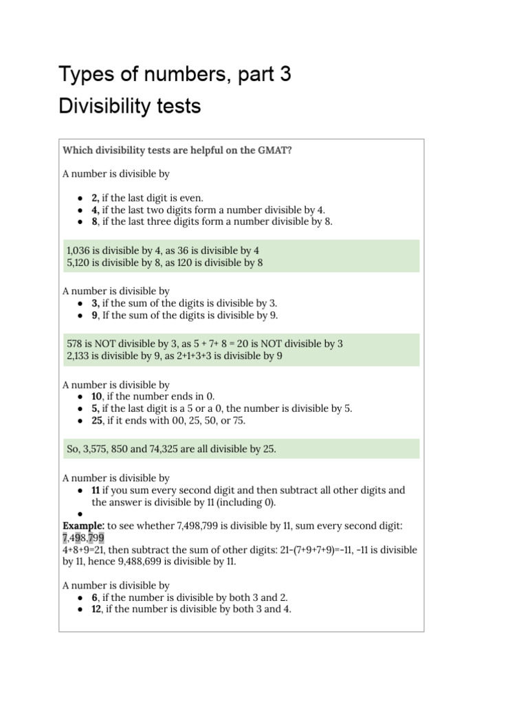 Numbers, Part 3. For GMAT | PDF | Rounding | Number Theory