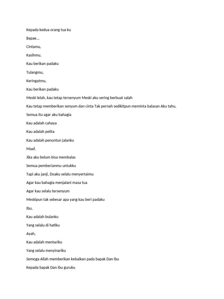 Ungkapan Terima Kasih Untuk Orang Tua Dan Guru Pdf