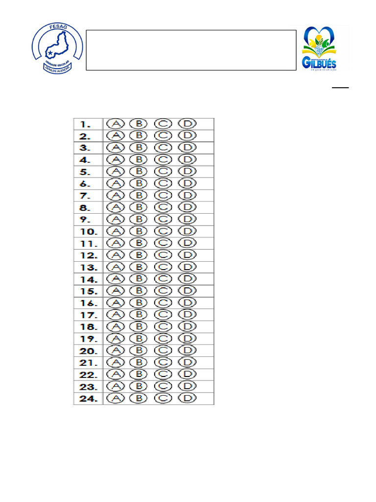 Gabarito Saepi 2024 8 Ano A | PDF