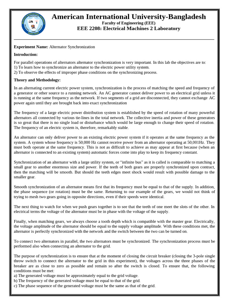 EM - 2 Experiment No 3 | PDF | Electric Motor | Gear