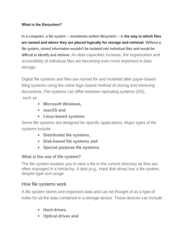 Understanding Computer File Systems | PDF | File System | Computer File