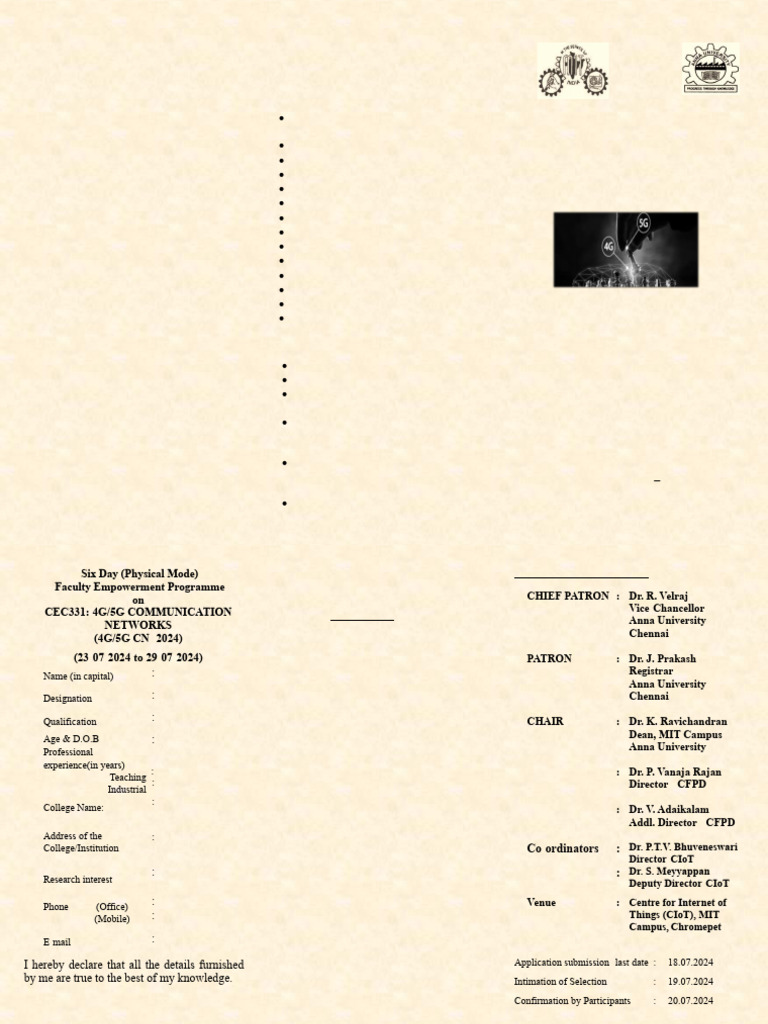 CIOT-4G-5G CN 2024-Brochure | PDF | Telecommunications | Information And Communications Technology