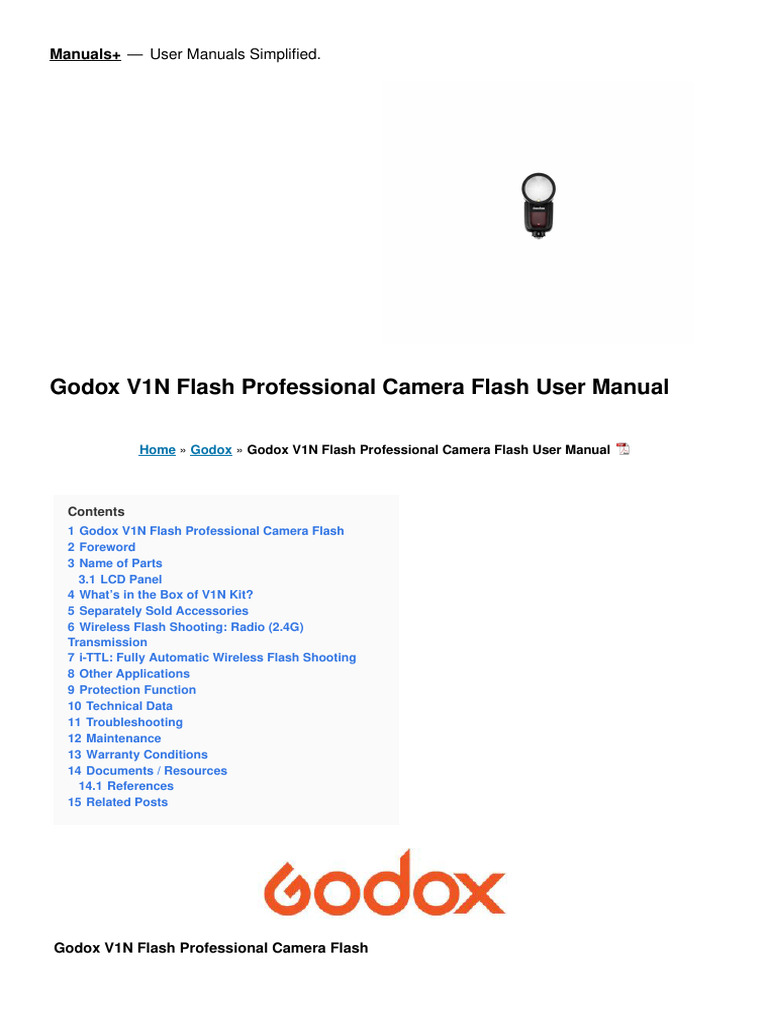 v1n Flash Professional Camera Flash Manual | PDF | Flash (Photography ...