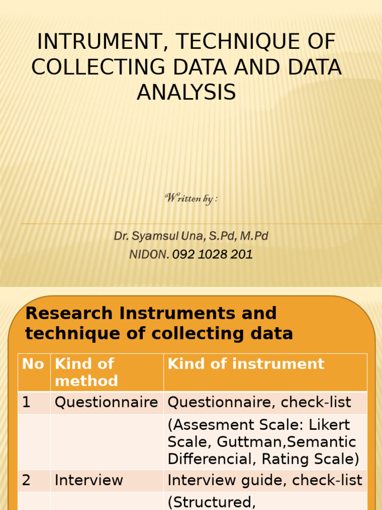12-14 Intrument, Technique of Collecting Data and Data Analysis | PDF
