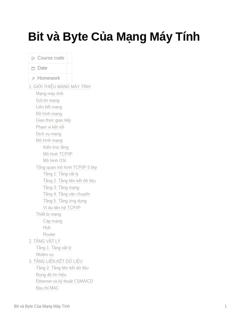 Bit Byte Mang May Tinh | PDF