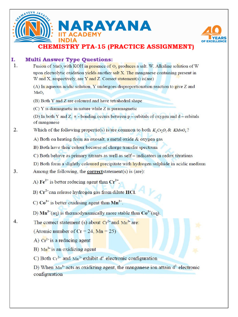 SR Star Model-A Rev Prog Pta-15 Sat's Chemistry | PDF