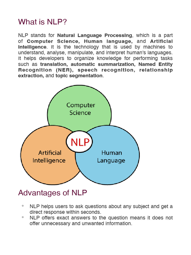 What Is NLP?: Natural Language Processing Computer Science, Human ...
