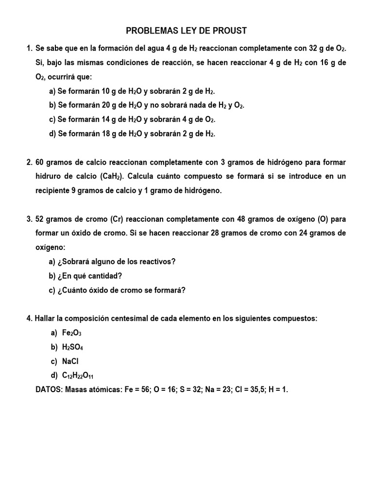 Tema 2. Problemas | PDF | Mole (Unidad) | Concentración