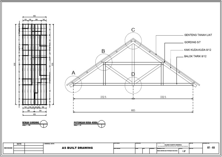 Asbuilt Klinik Harits Medika 03 (Struktur) | PDF