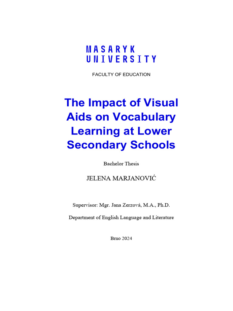 The Impact of Visual Aids On Vocabulary Learning at Lower Secondary ...