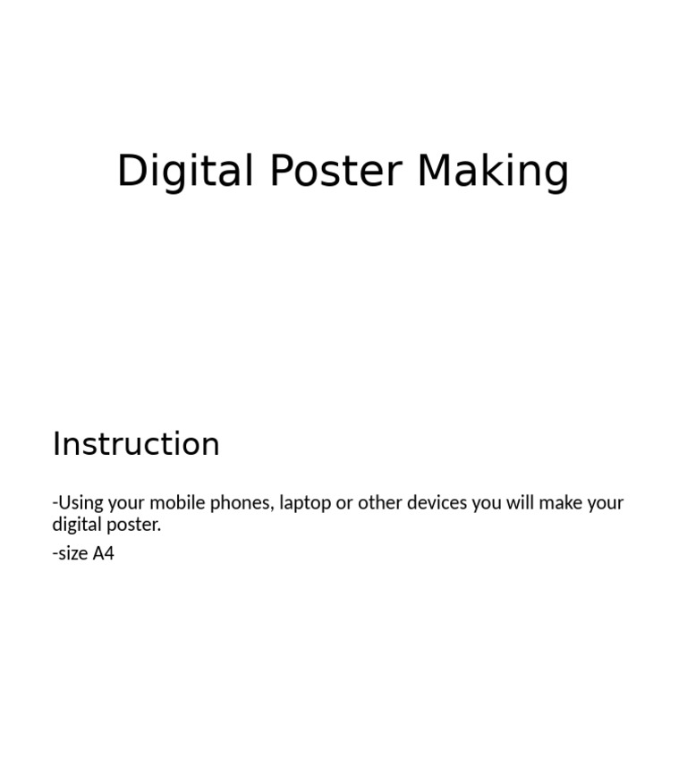 Digital Poster Making | PDF
