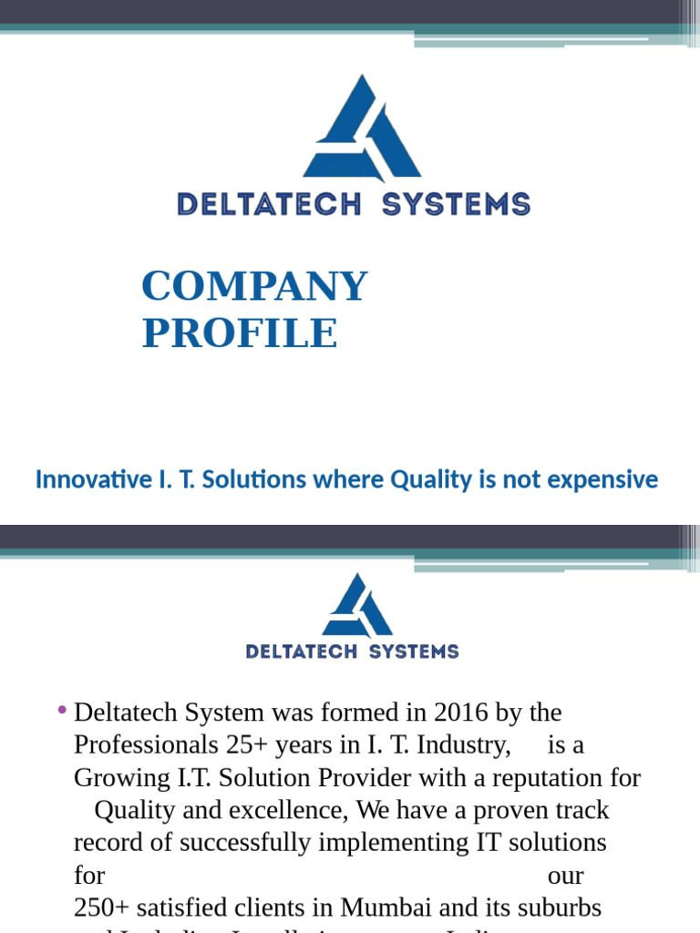 Deltatech Systems Company Profile | PDF | Computer Security | Security