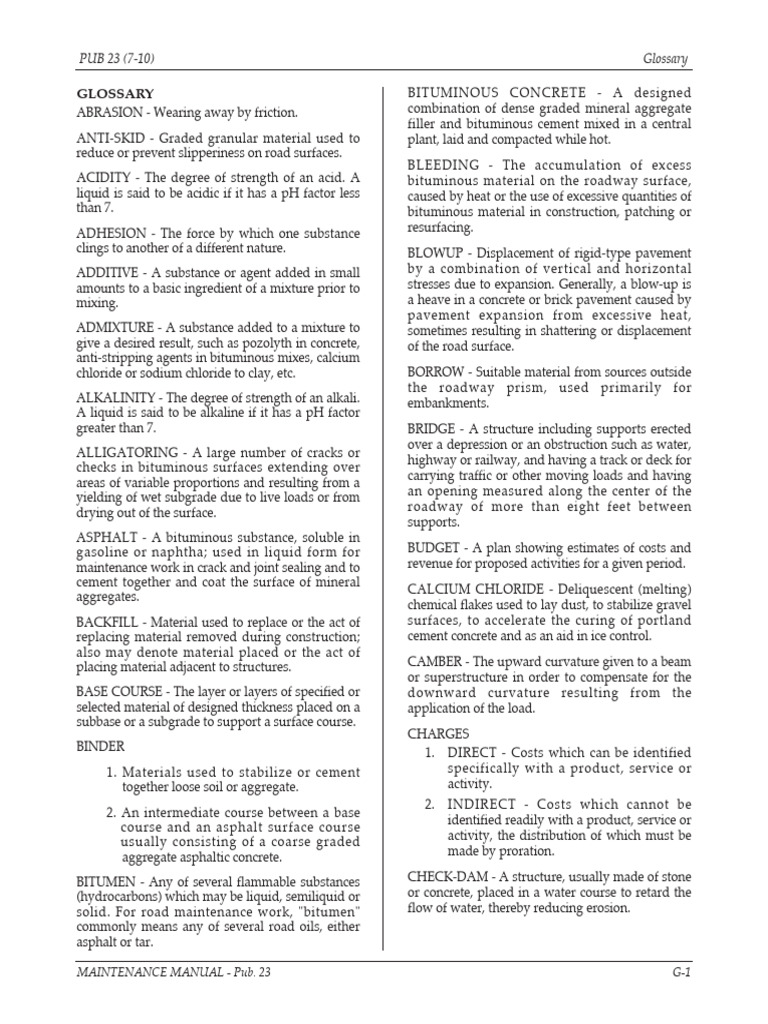 Construction Terminologies | PDF | Road Surface | Concrete