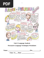 Persuasive Speech Techniques Explained | PDF | Statistics | Argument
