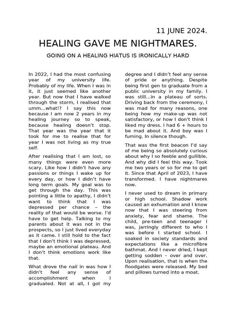Healing Nightmares | PDF