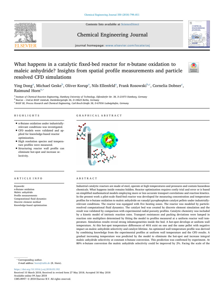 22-What Happens in A Catalytic Fixed-Bed Reactor For N-Butane Oxidation ...