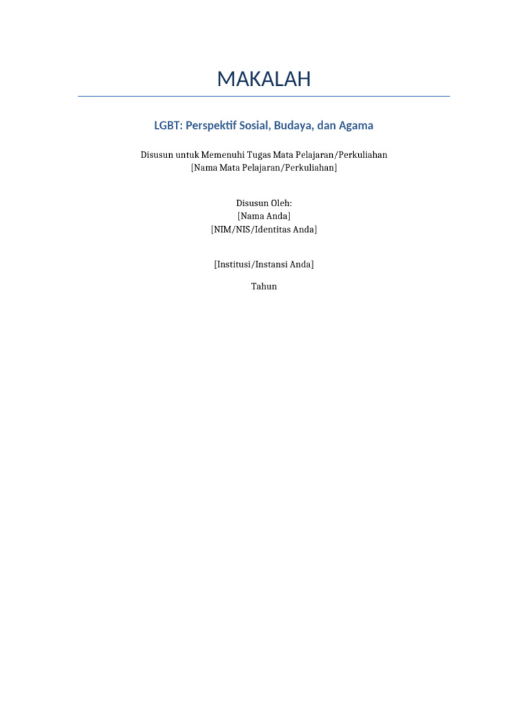 Makalah LGBT Lengkap | PDF