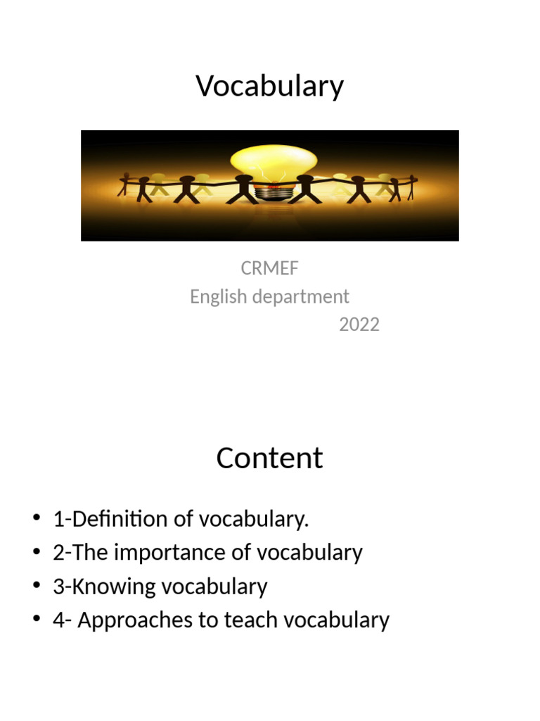 Teaching Vocabulary | PDF